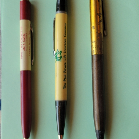 various | Office | Antique Mechanical Pencils And A Ball Point Pen With ...